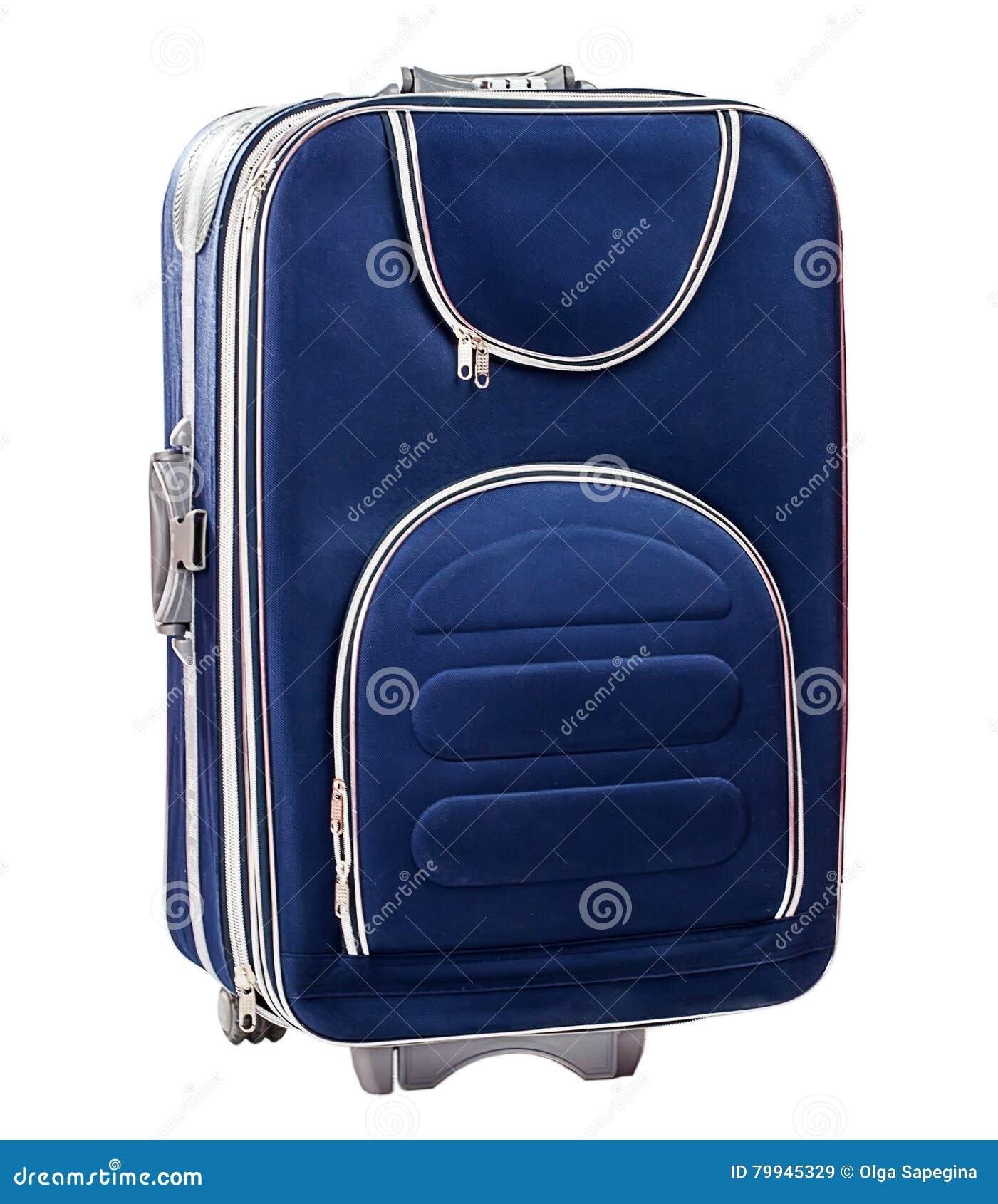 Single Blue suitcase stock image. Image of journey, trolley - 79945329