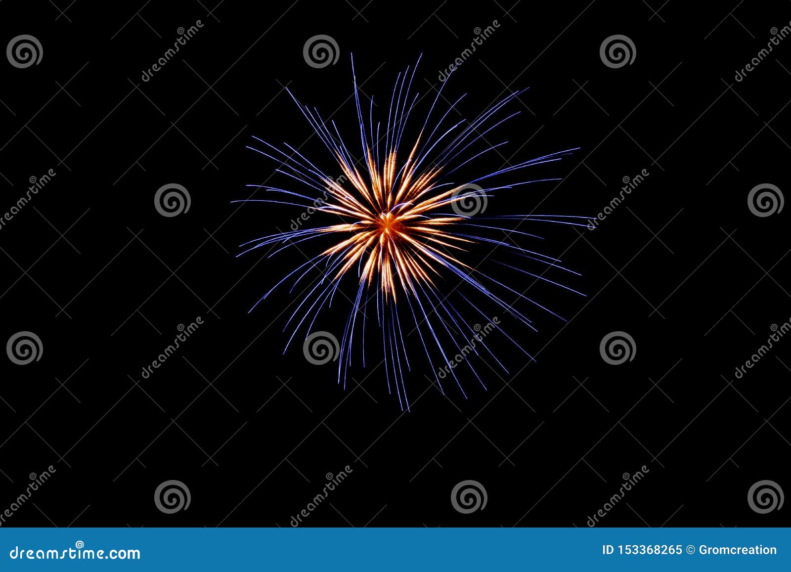 Blue and White Pyrotechnic Fireworks in the Night Stock Image - Image ...