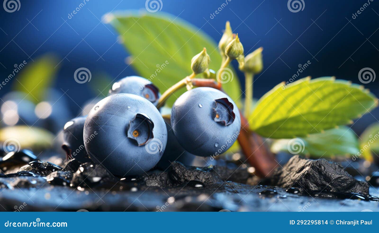 A Single Blueberry Infront Closeup View Stock Photo - Image of food ...