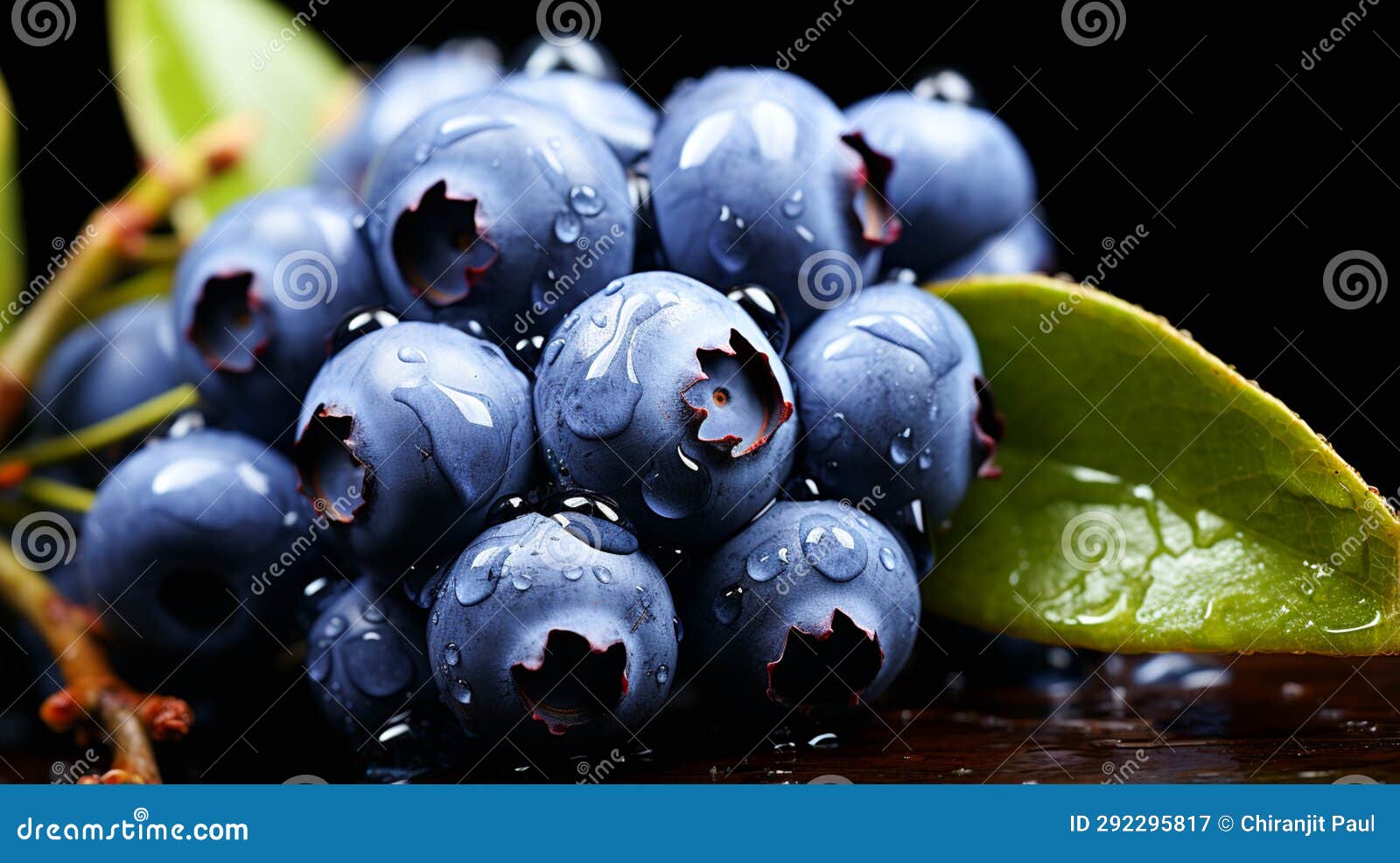 A Single Blueberry Infront Closeup View Stock Image - Image of sweet ...