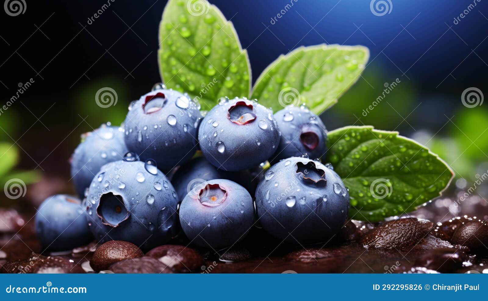 A Single Blueberry Infront Closeup View Stock Photo - Image of ...