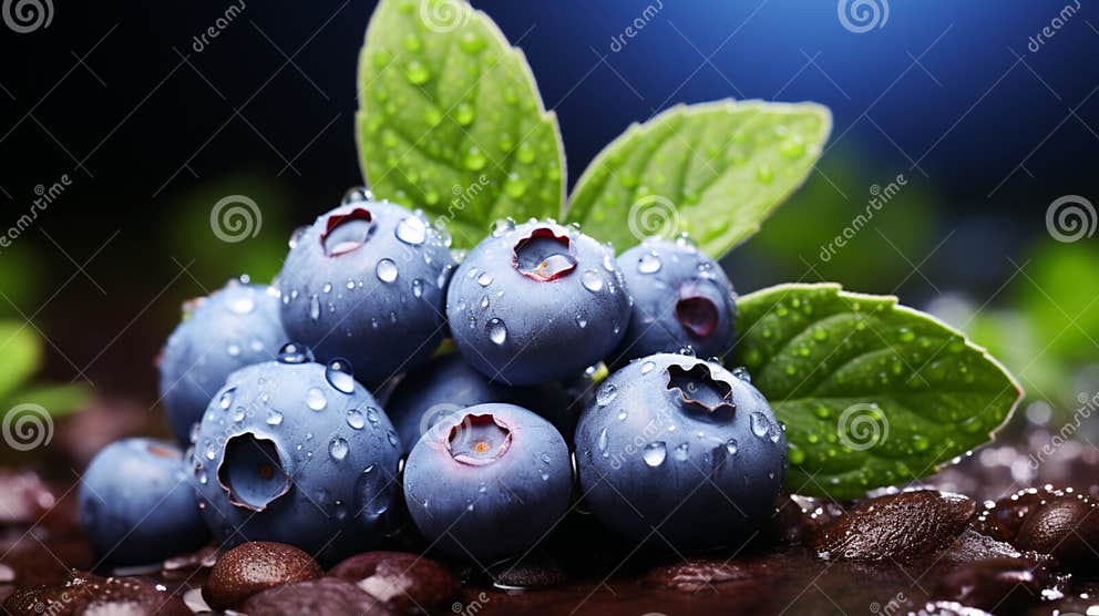 A Single Blueberry Infront Closeup View Stock Photo - Image of ...