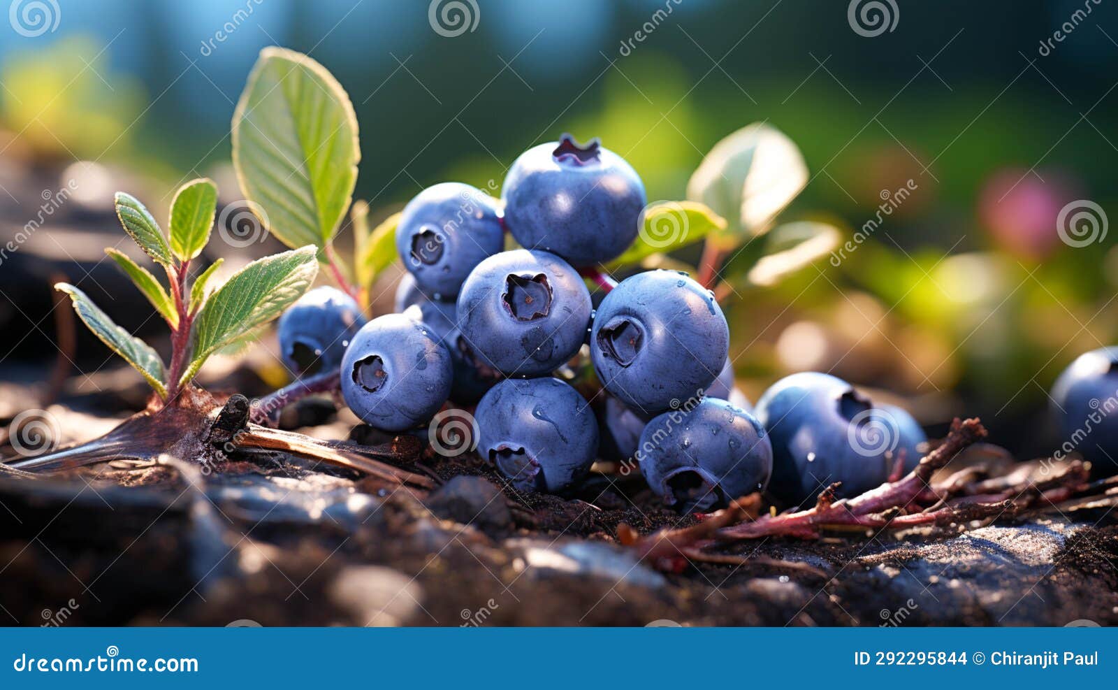 A Single Blueberry Infront Closeup View Stock Photo - Image of forest ...