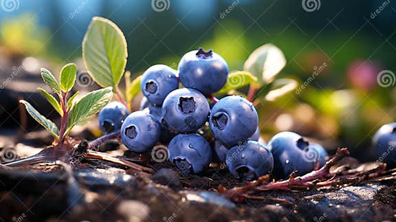 A Single Blueberry Infront Closeup View Stock Photo - Image of forest ...