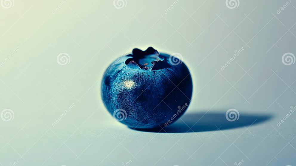 A Single Blueberry Isolated on a White Studio Background Stock ...