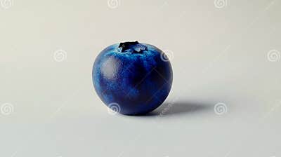 A Single Blueberry Isolated on a White Studio Background Stock ...