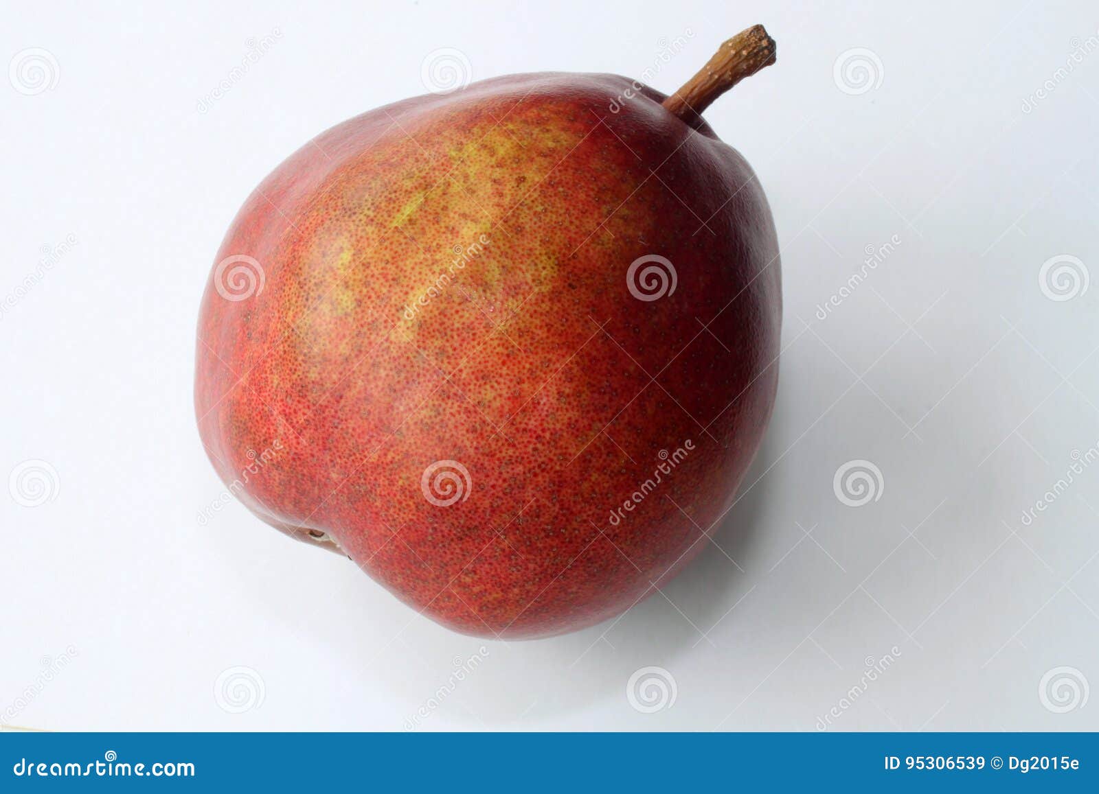 Single blush pear stock image. Image of fruit, food, white - 95306539