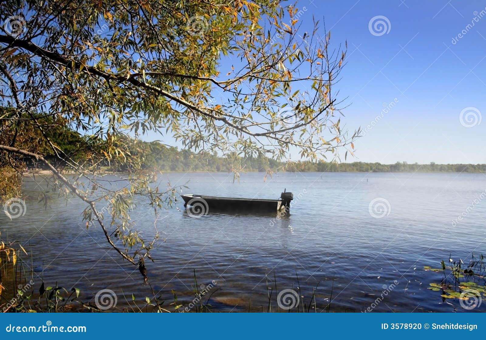 Single Boat on the Lake stock photo. Image of women, boat - 3578920