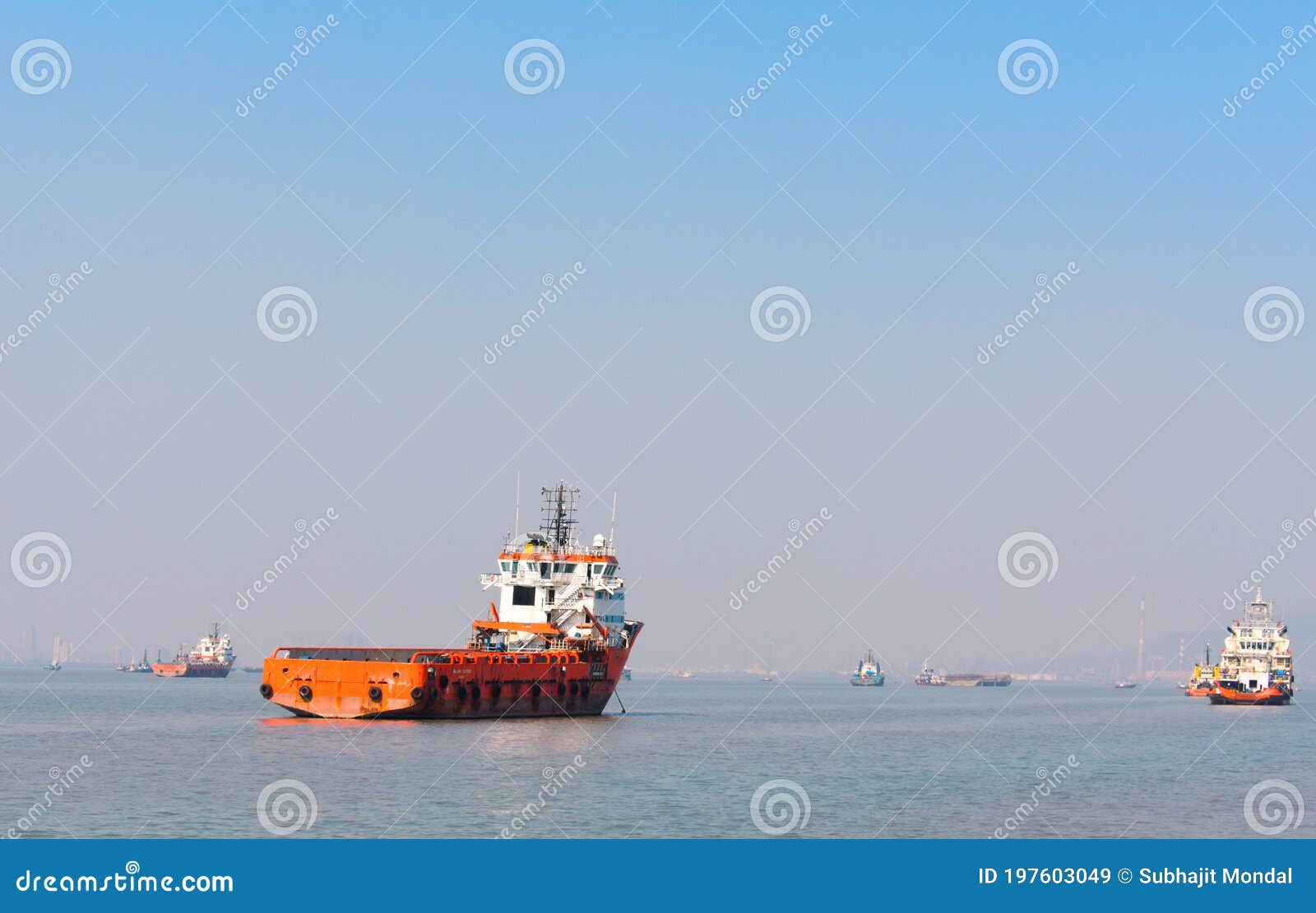 A Single Boat ,moving Towards Its Destination in this Big Blue Ocean ...