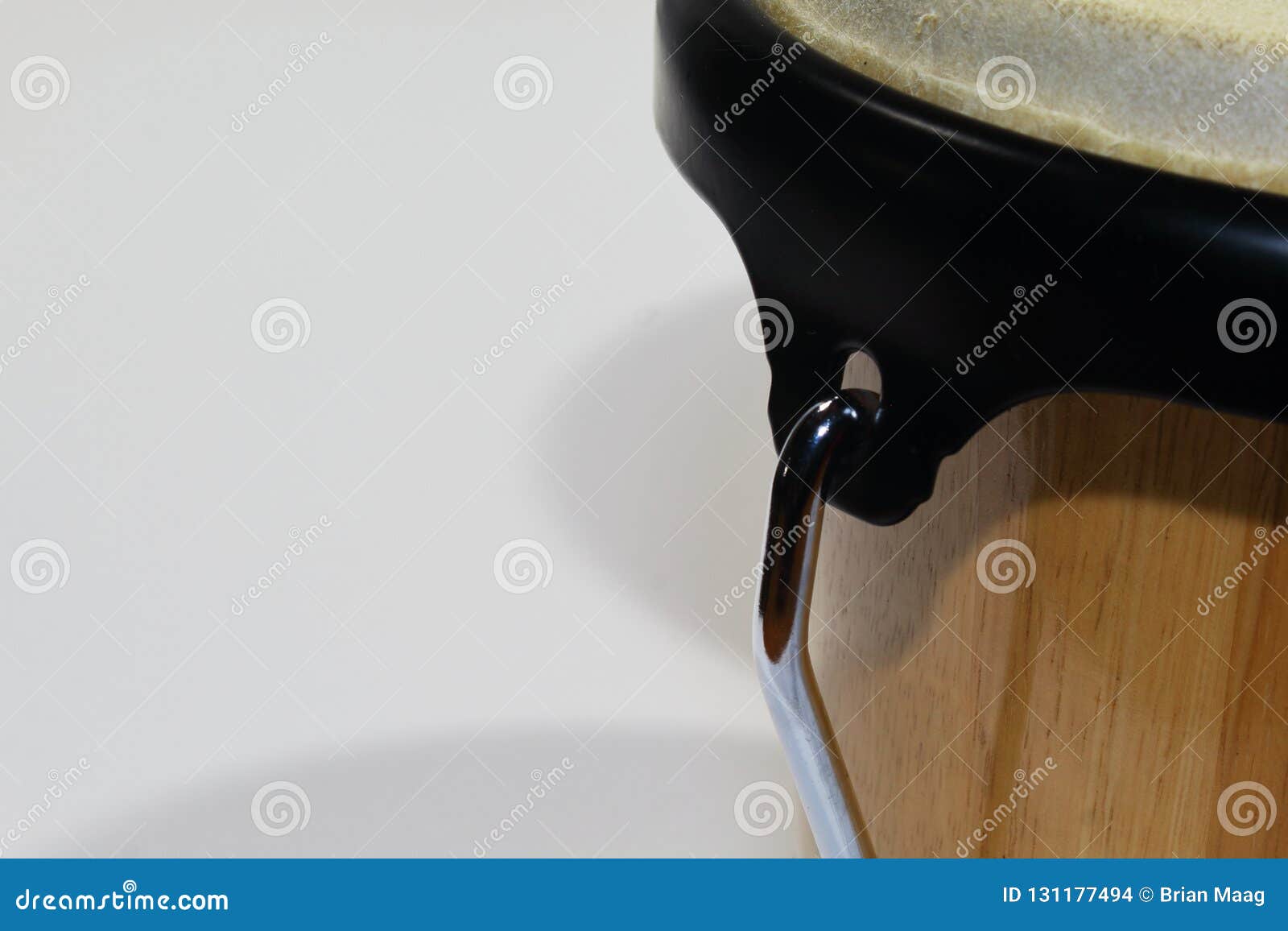 Bongo Single Close Right stock photo. Image of djembe - 131177494