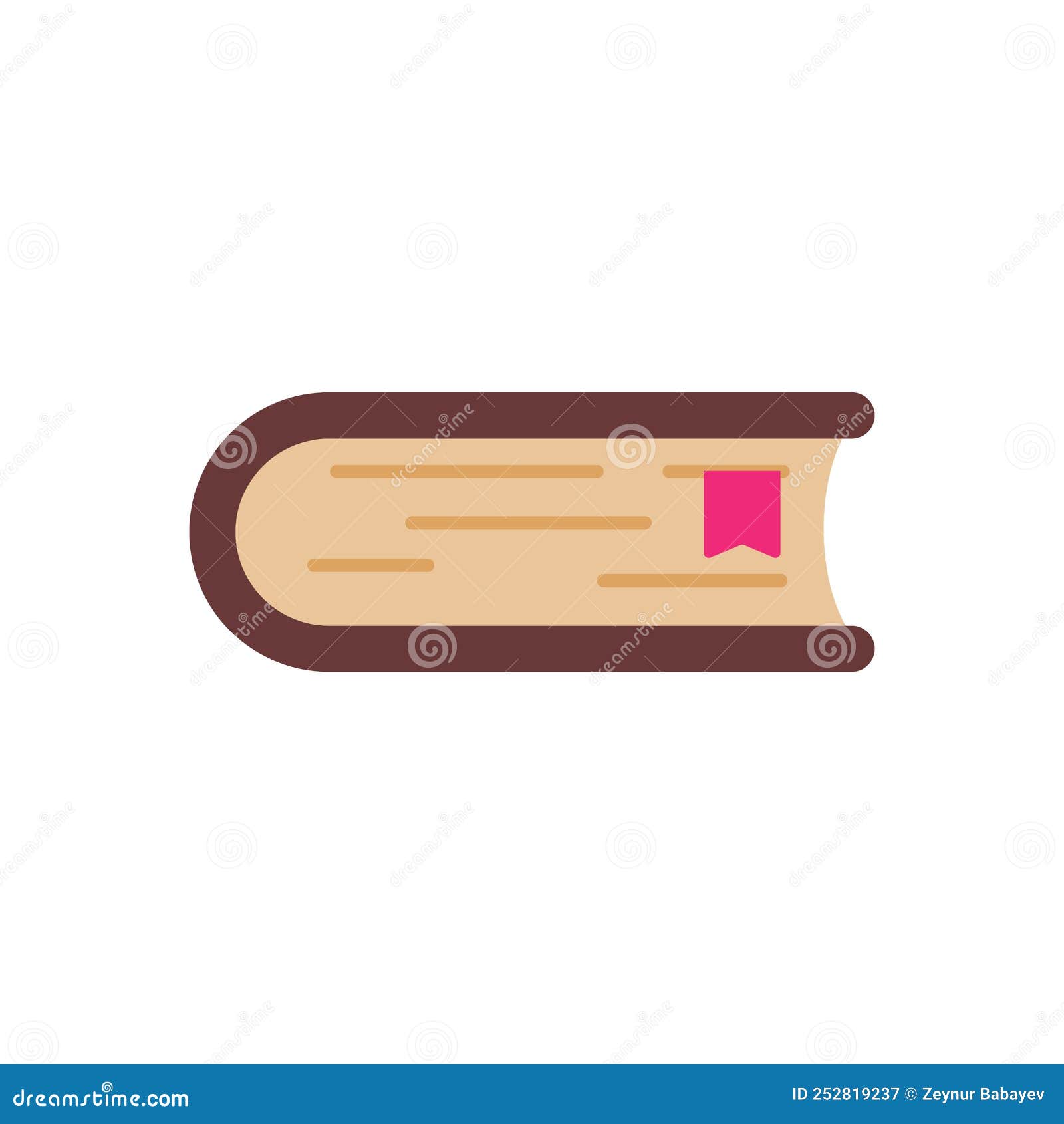 Single Book Icon with Side View for Your Design Stock Vector ...