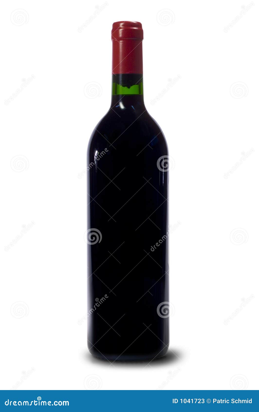 Single bottle of red wine stock image. Image of glass - 1041723