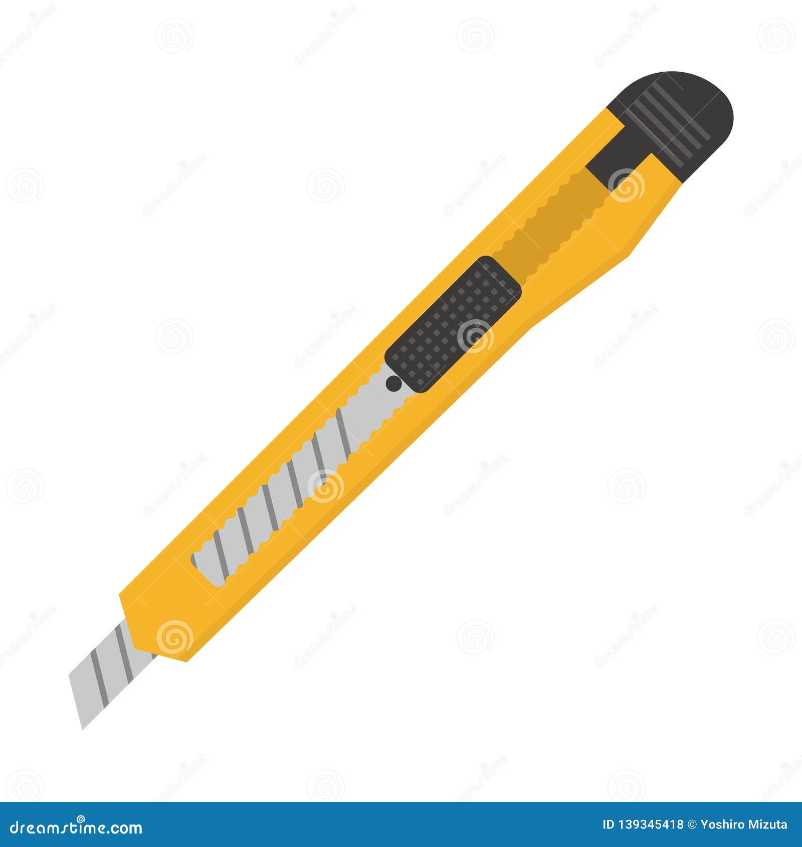 Single Box Knife Isolated on White Background Stock Vector ...