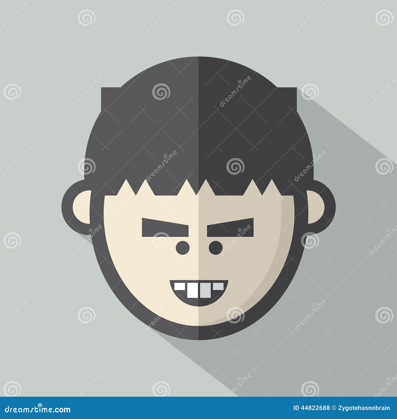 Single Boy S Face Flat Design Icon Stock Vector - Illustration of young ...
