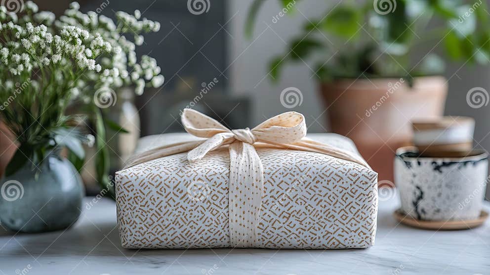 A Single Branded Reusable Wrapping Cloth Styled with Subtle Patterns ...