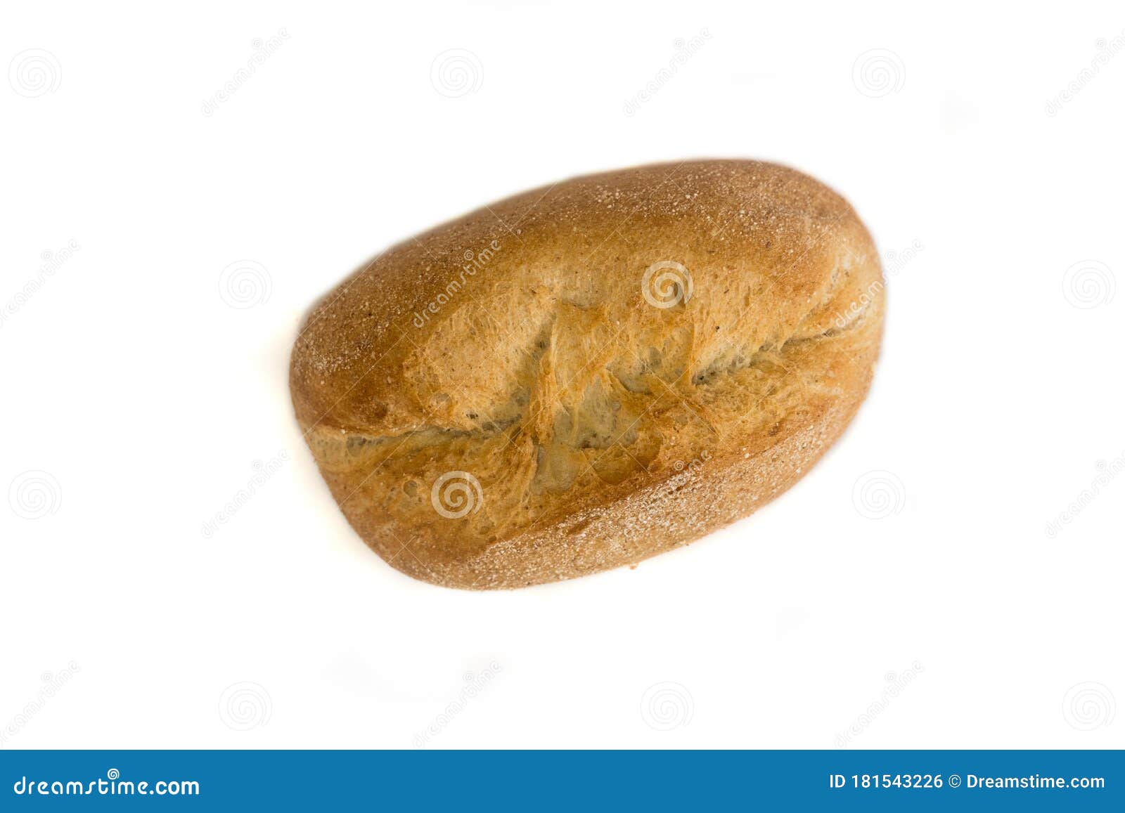 Single Bread Buns Isolated from Above Stock Photo - Image of isolated ...
