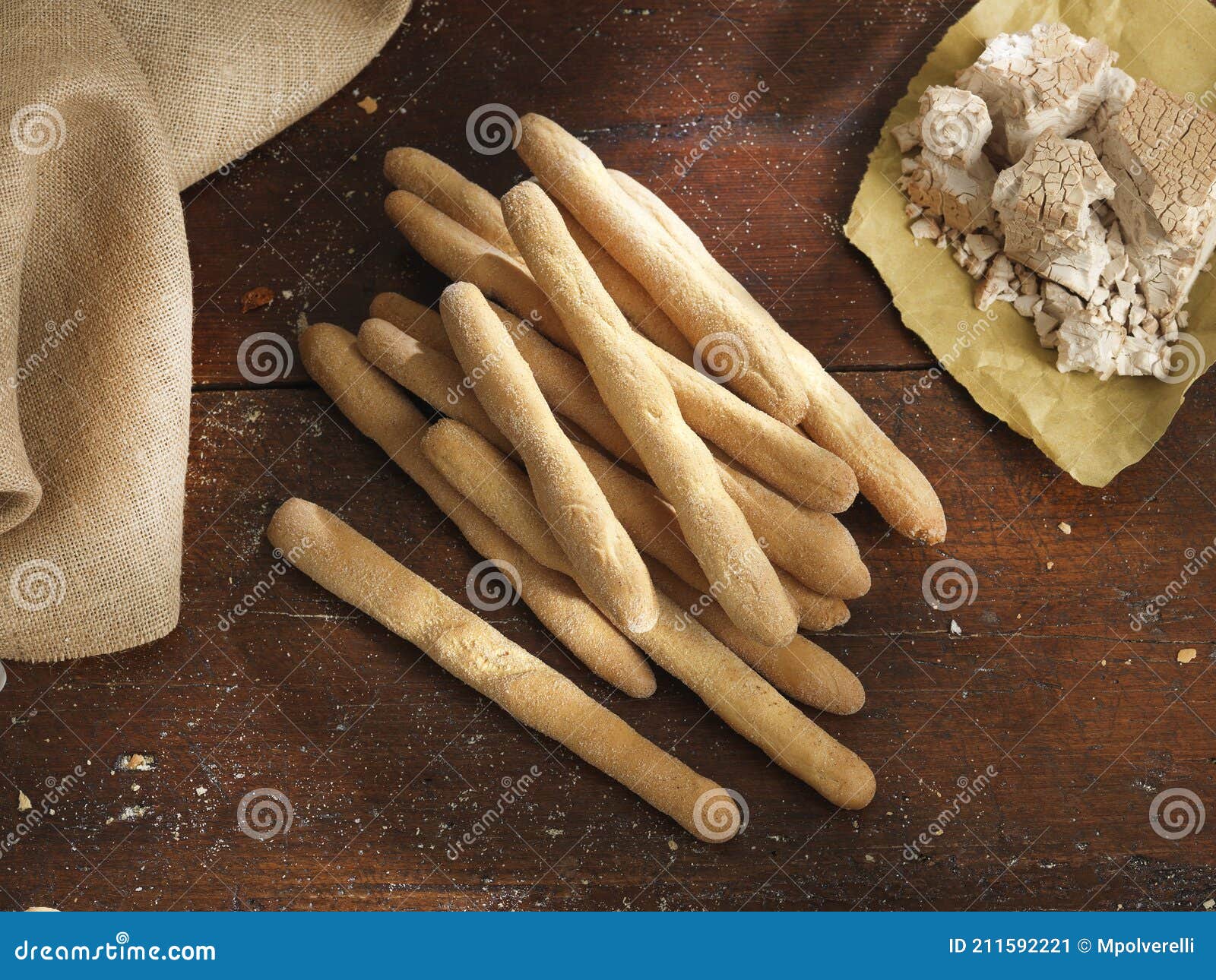 Single Bread on a Rustic Wooden Countertop Stock Image - Image of ...