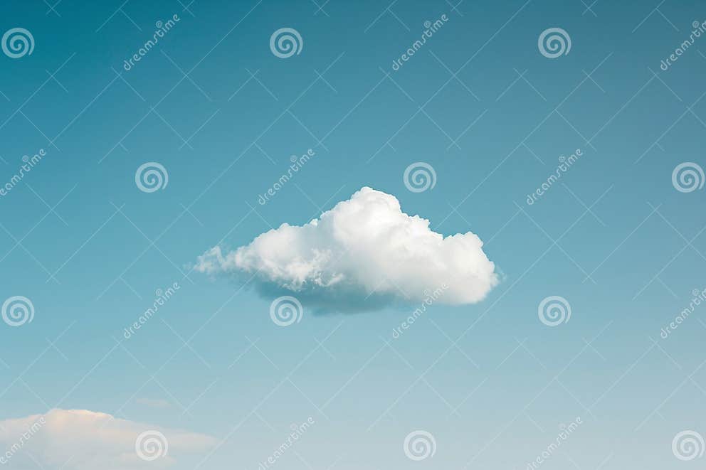 A Single Bright Cloud in a Clear Sky Symbolizing the Optimism and ...