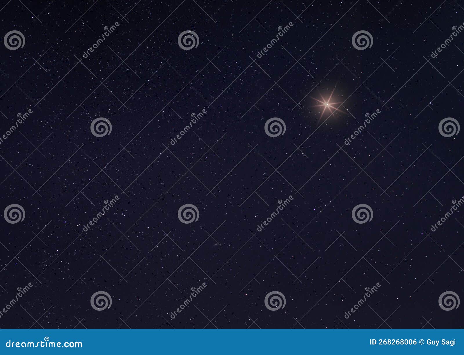 Single Bright Star on a Starry Night Stock Photo - Image of matter ...