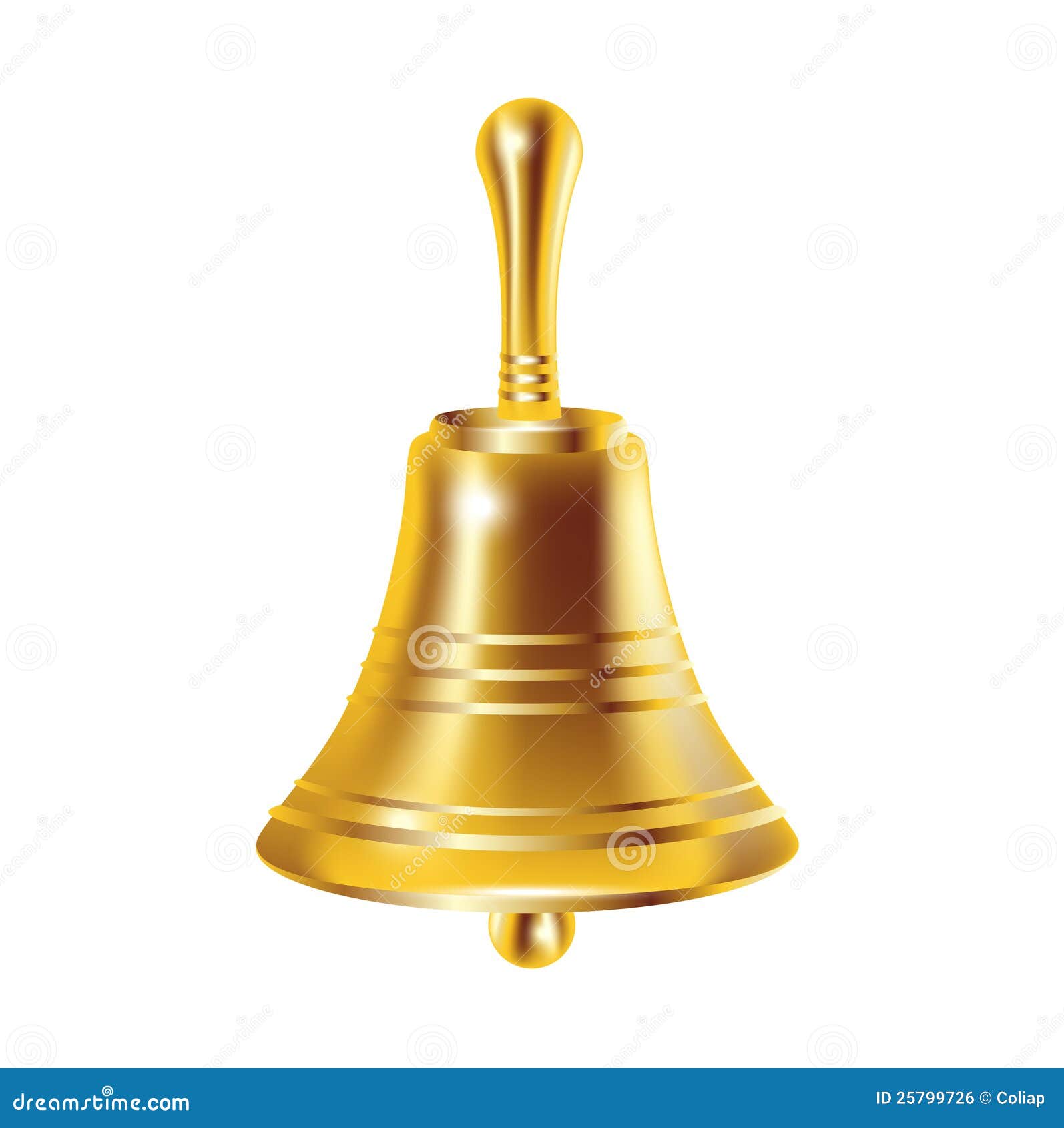 An All Red Knell Bell Symbol Icon Ringing With Sound Waves White ...