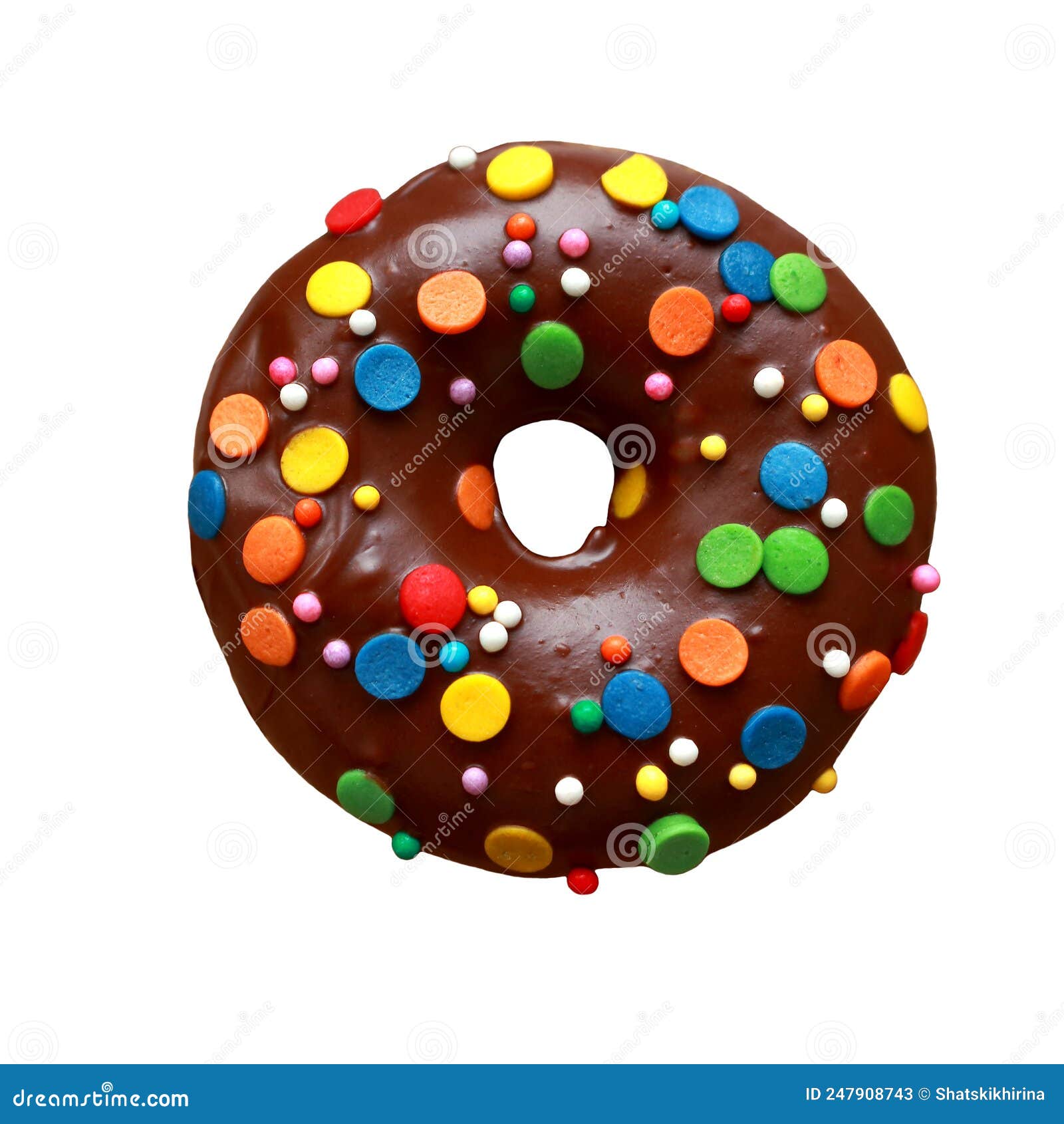 Dots Donut Chocolate Glaze White Image Stock Photos - Free & Royalty ...