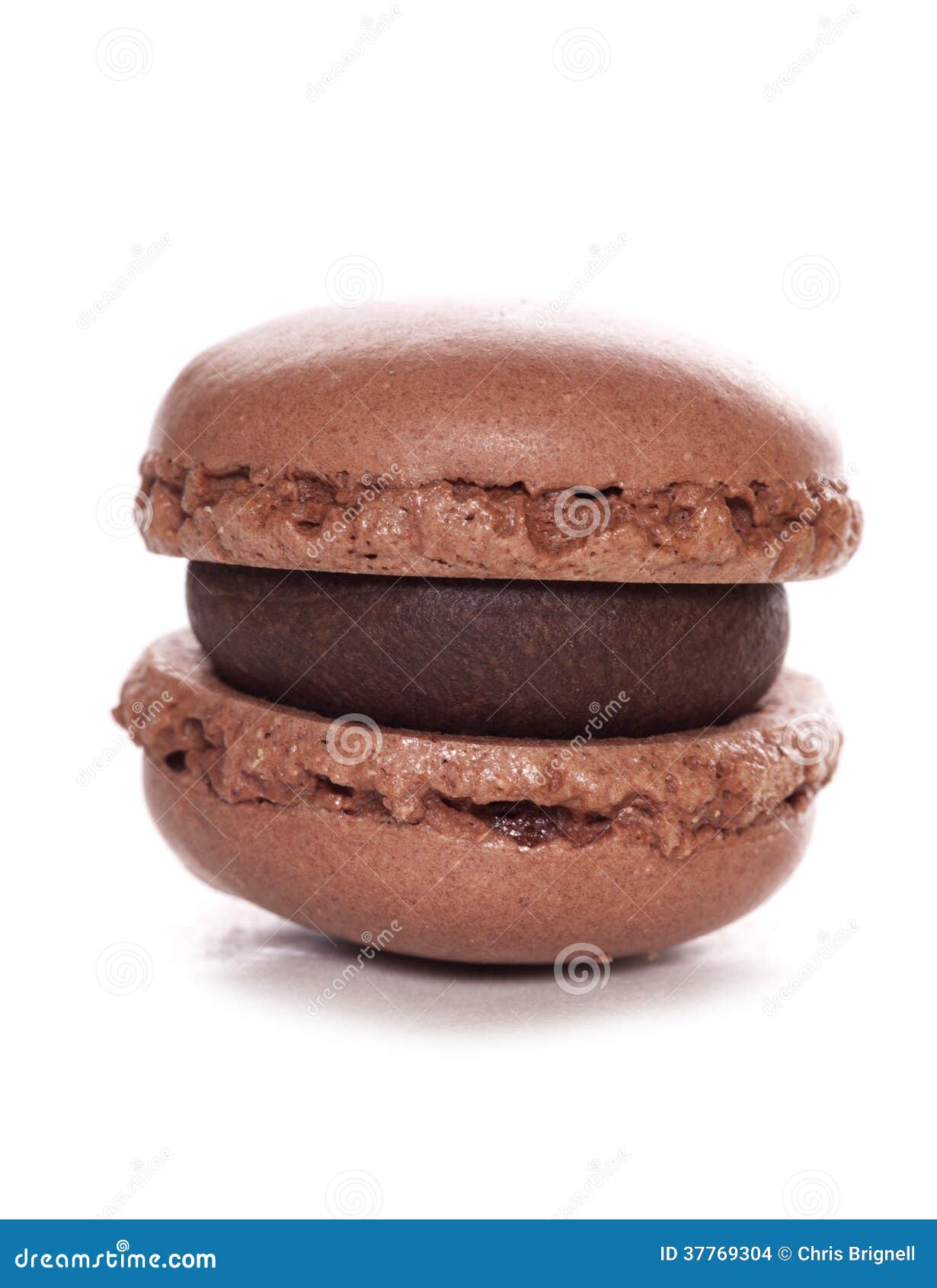 Single brown macaroon stock photo. Image of biscuit, chocolate - 37769304