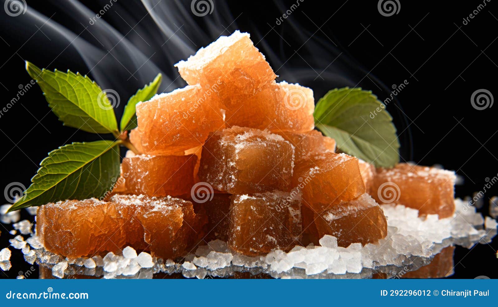 A Single Brown Sugar Isolate Cane Sugar Closeup View Stock Photo ...