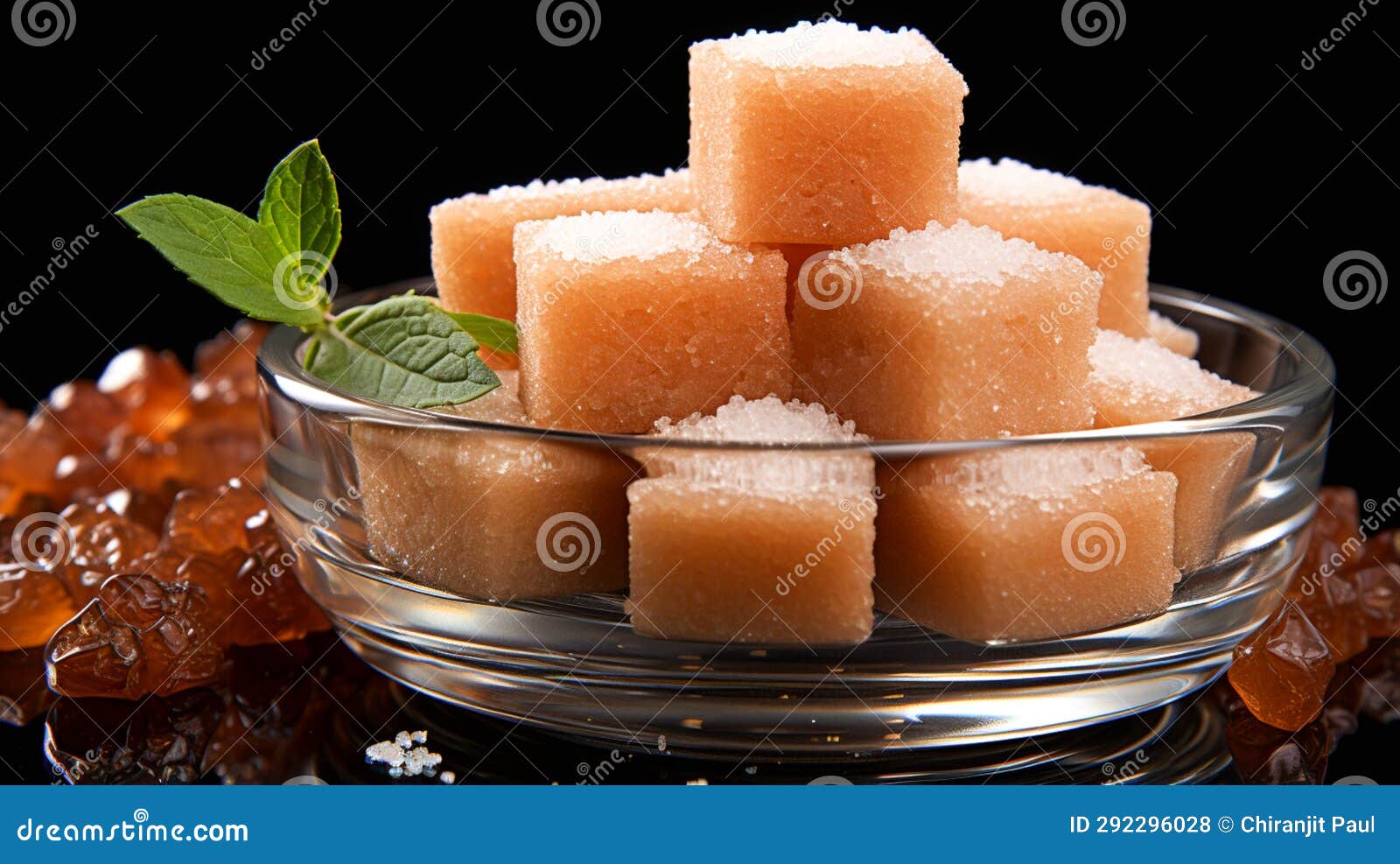 A Single Brown Sugar Isolate Cane Sugar Closeup View Stock Photo ...