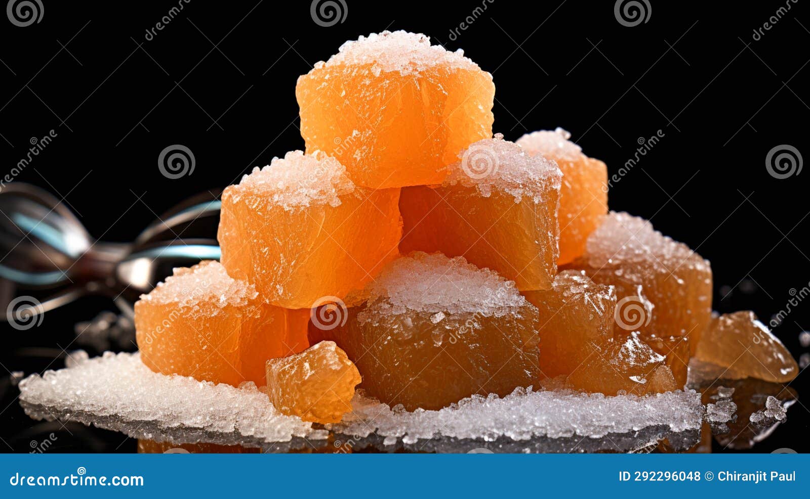 A Single Brown Sugar Isolate Cane Sugar Closeup View Stock Photo ...