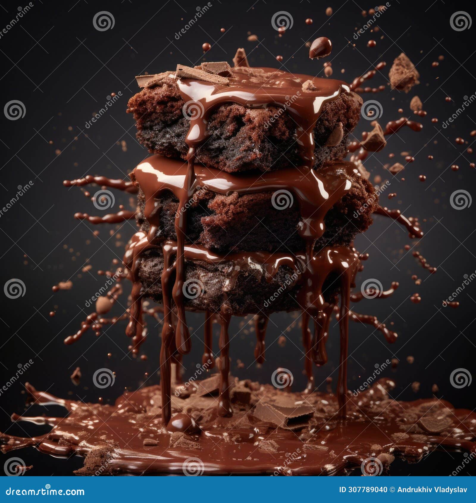 Chocolate Falling In Milk Cartoon Vector | CartoonDealer.com #12637315