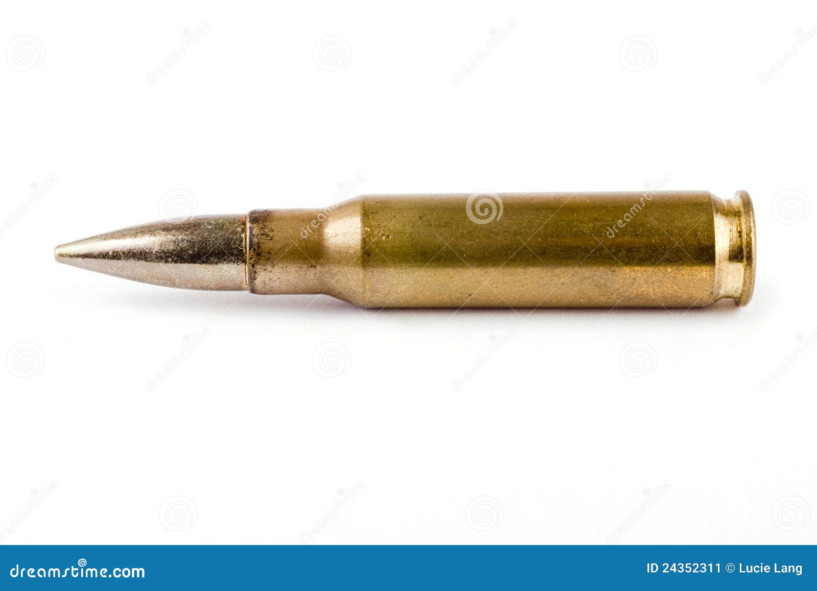 Single bullet stock image. Image of ammunition, jacket - 24352311