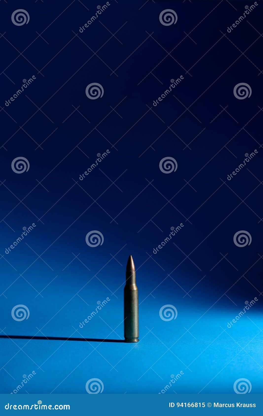 A Single Bullet Standing In Front Of Several Other Bullets Of Various ...