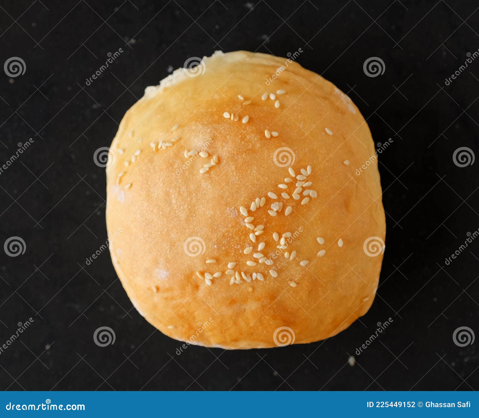 A Single Burger Bun stock photo. Image of sesame, chocolate - 225449152