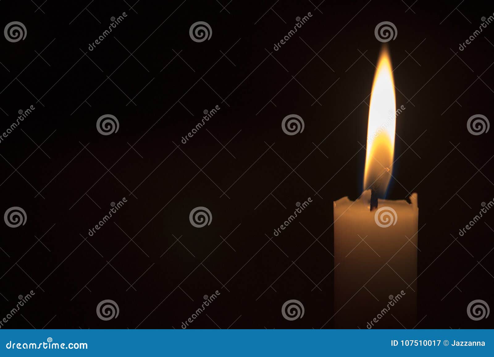 A Single Candlelight Background Stock Image - Image of burn, christmas ...