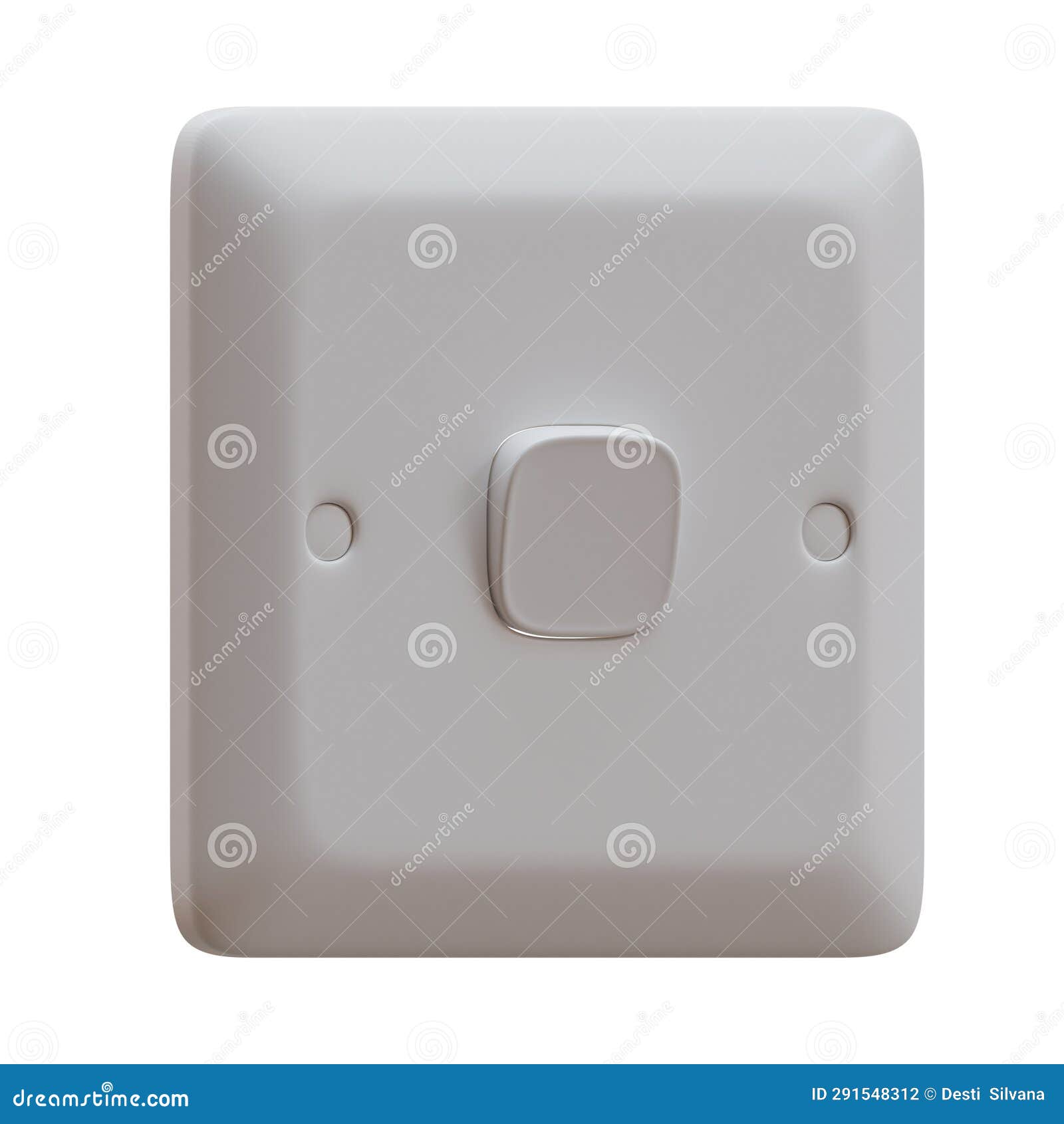 Single Button Switch 3D Render Illustration Stock Illustration ...