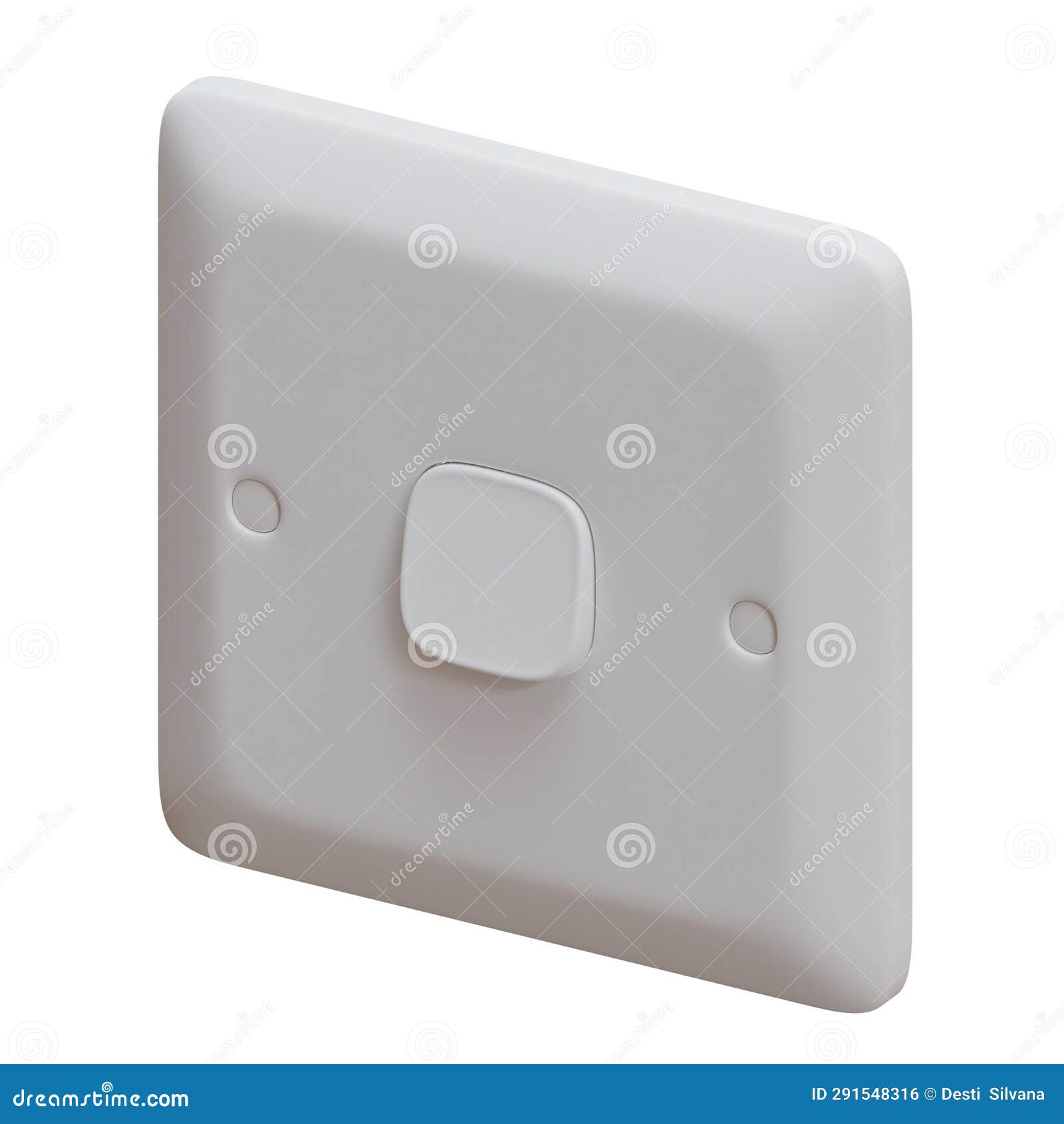 Single Button Switch 3D Render Illustration Stock Illustration ...