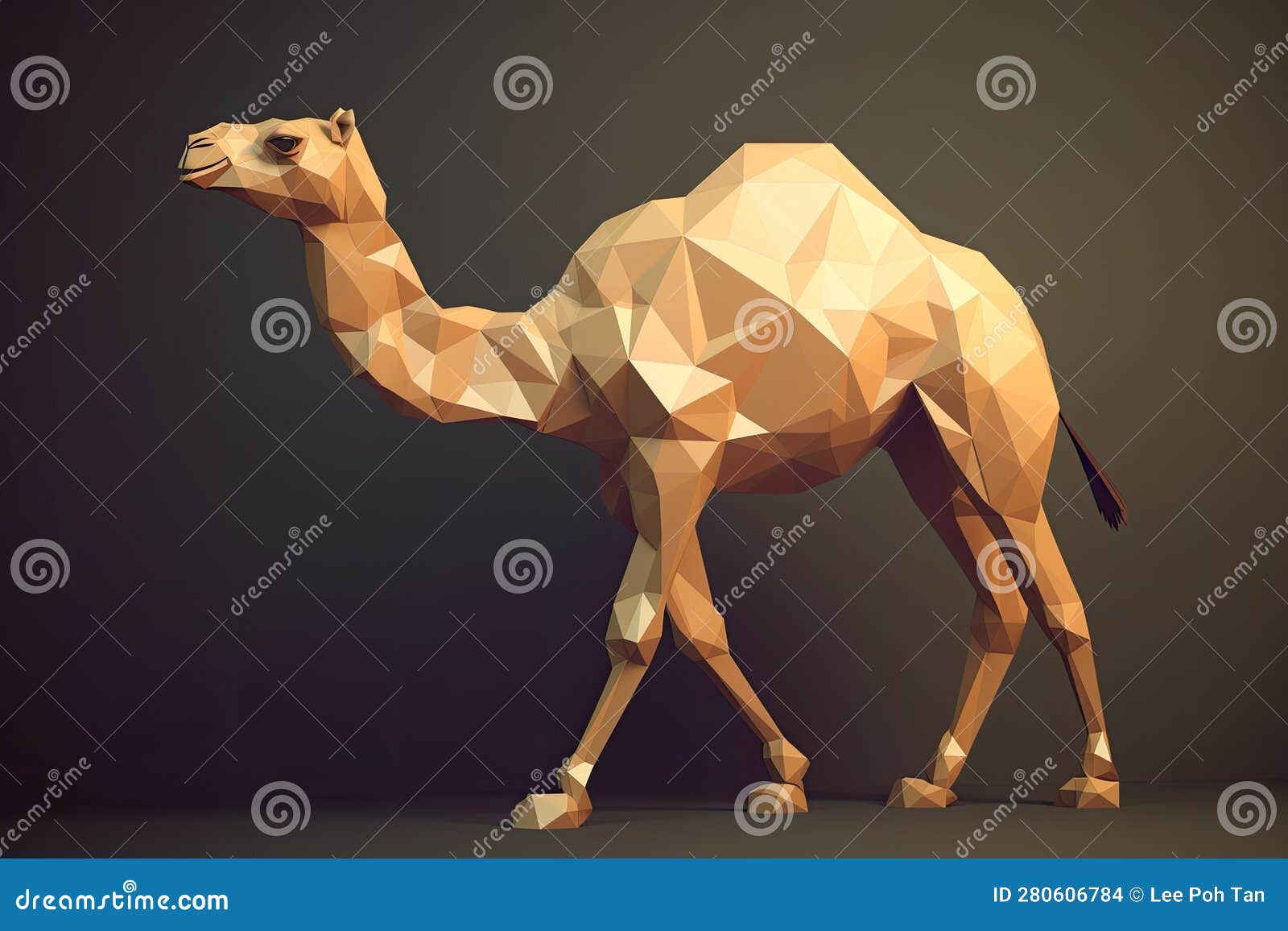 A Single Camel Walk in the Desert Stock Illustration - Illustration of ...