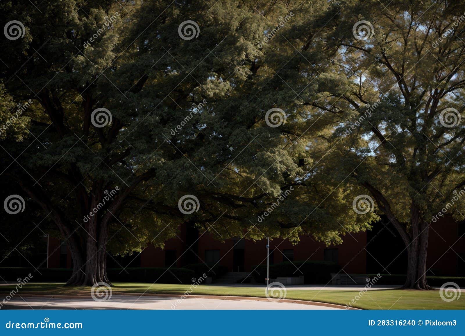 A Single Campus Tree Standing As a Testament To Resilience Stock ...