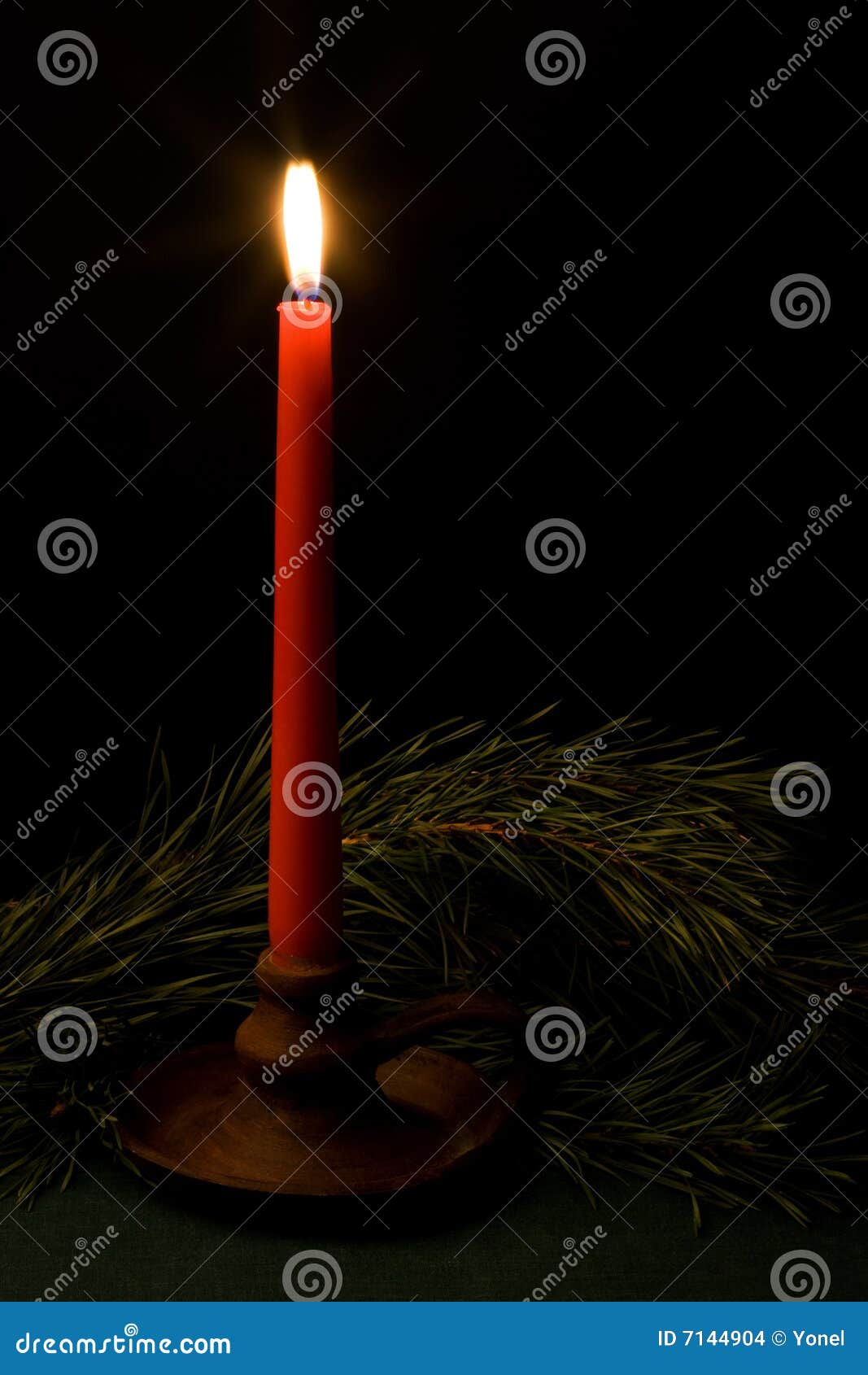 Single candel stock photo. Image of rural, pine, dark - 7144904