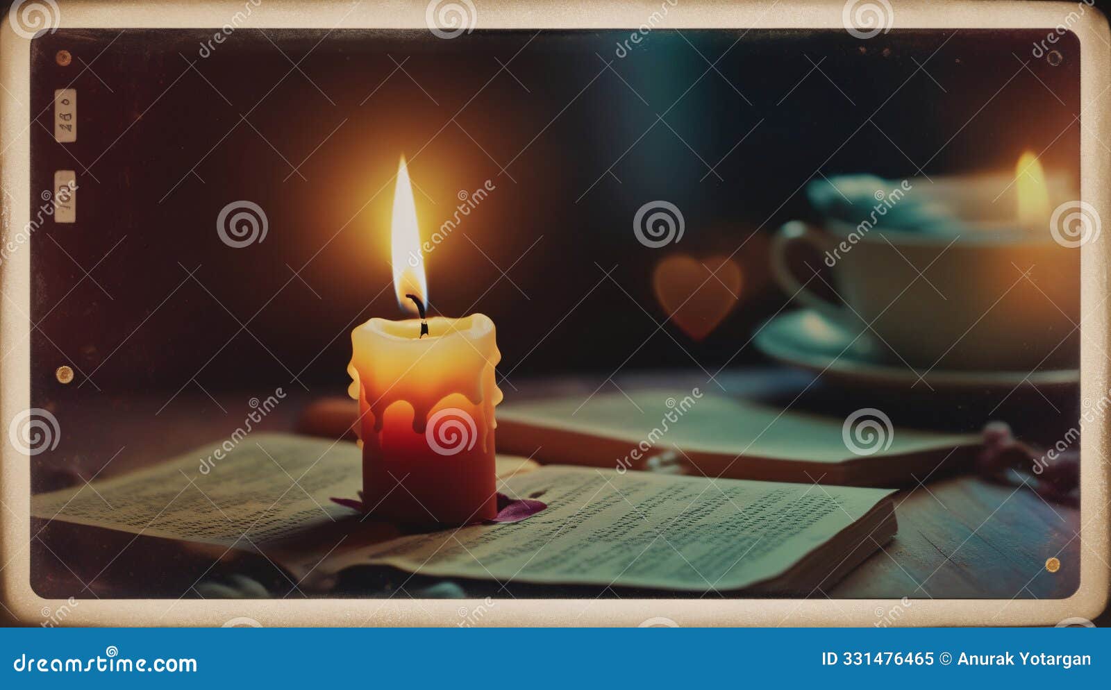 Single Candle Flame on Horizontal Black Background Stock Illustration ...