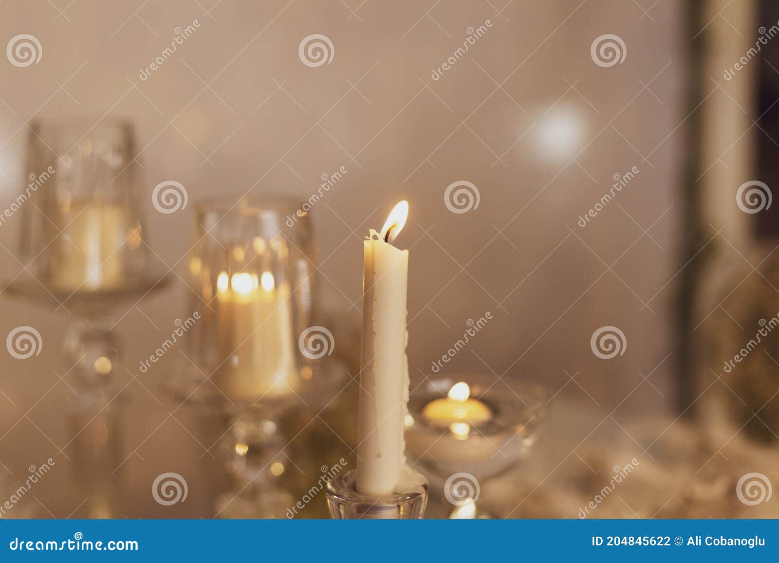 Single Candle Giving Yellow Light Stock Photo - Image of light, fire ...