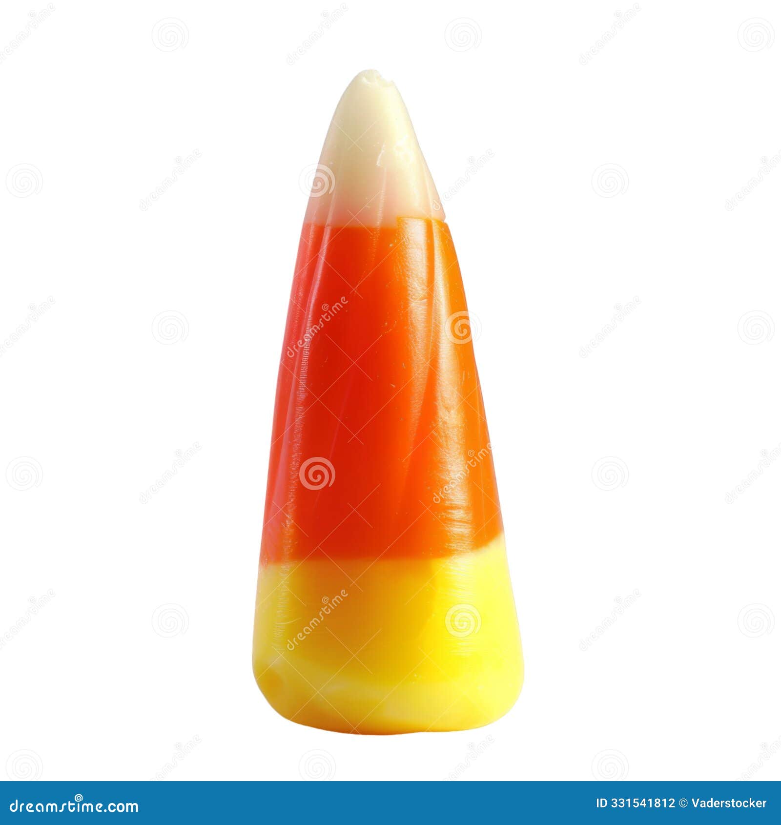 Single Candy Corn with White, Orange, and Yellow Layers Stock ...