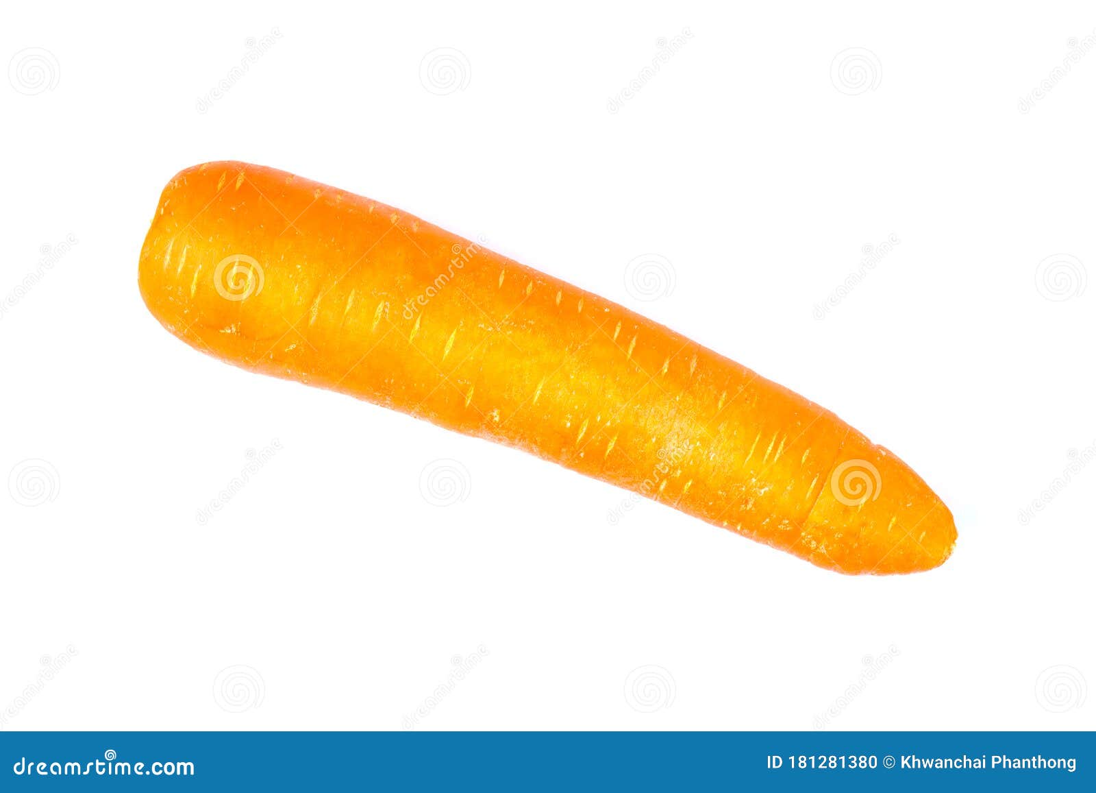 Single Carrot Isolated on White Background Stock Photo - Image of green ...