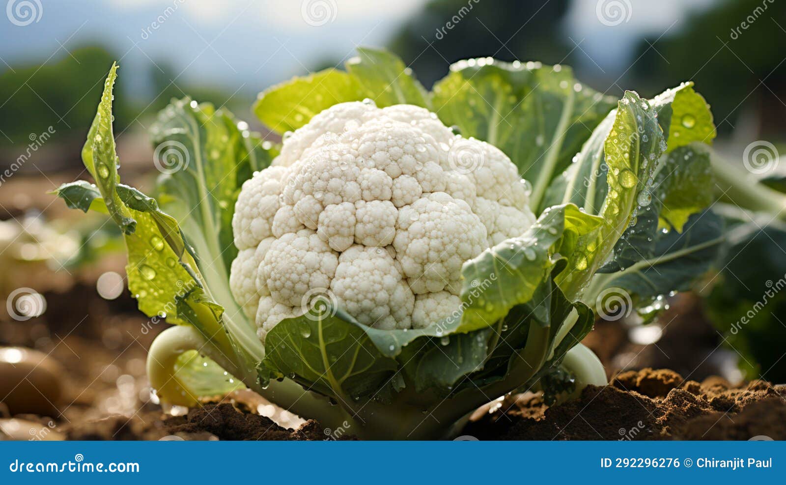 A Single Cauliflower Closeup Infront View Stock Photo - Image of ...