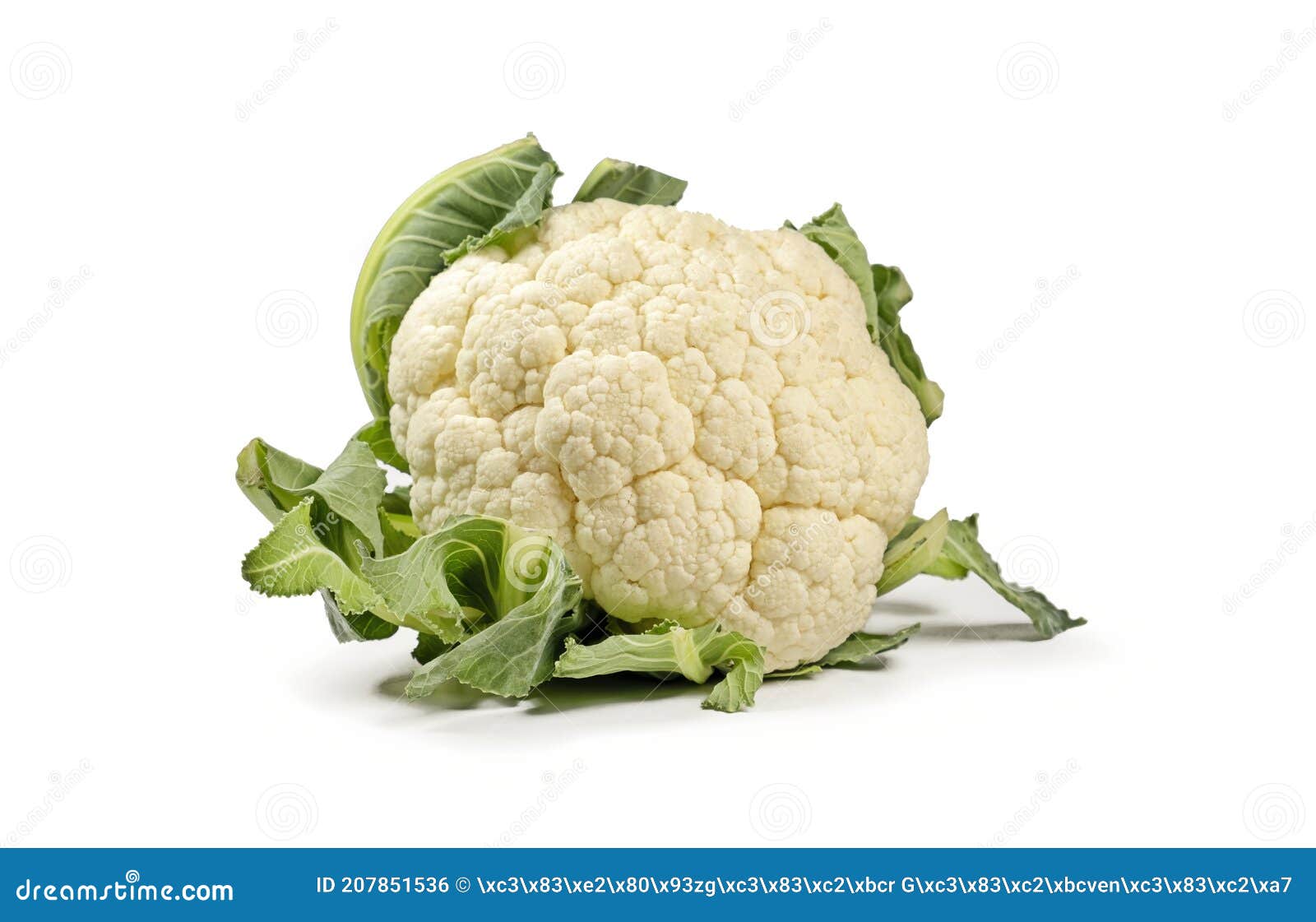 Cauliflower Isolated on White Surface Stock Photo - Image of fresh ...
