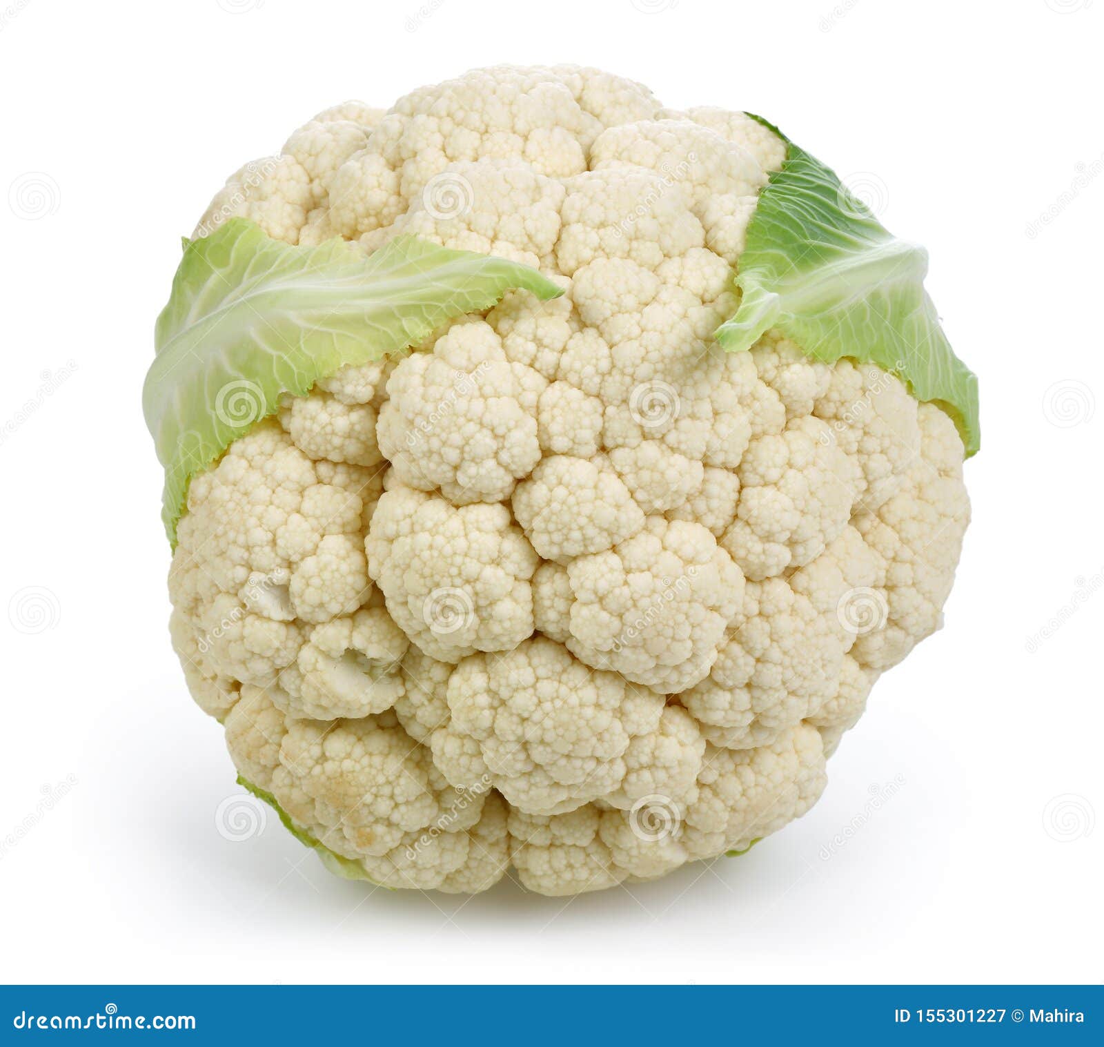 Single Cauliflower Isolated on White Stock Image - Image of nutritious ...