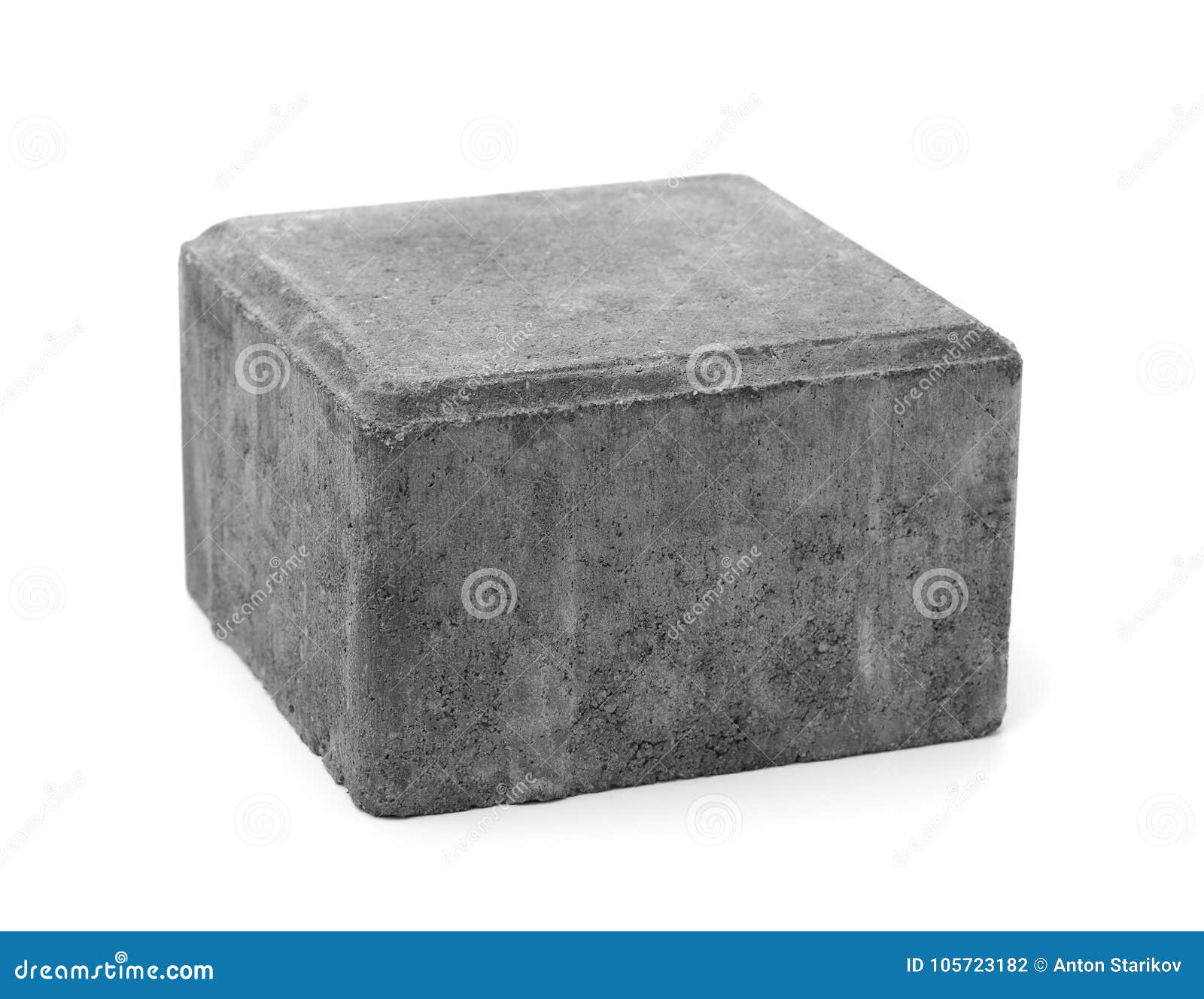 Single cement paving stone stock photo. Image of gray - 105723182