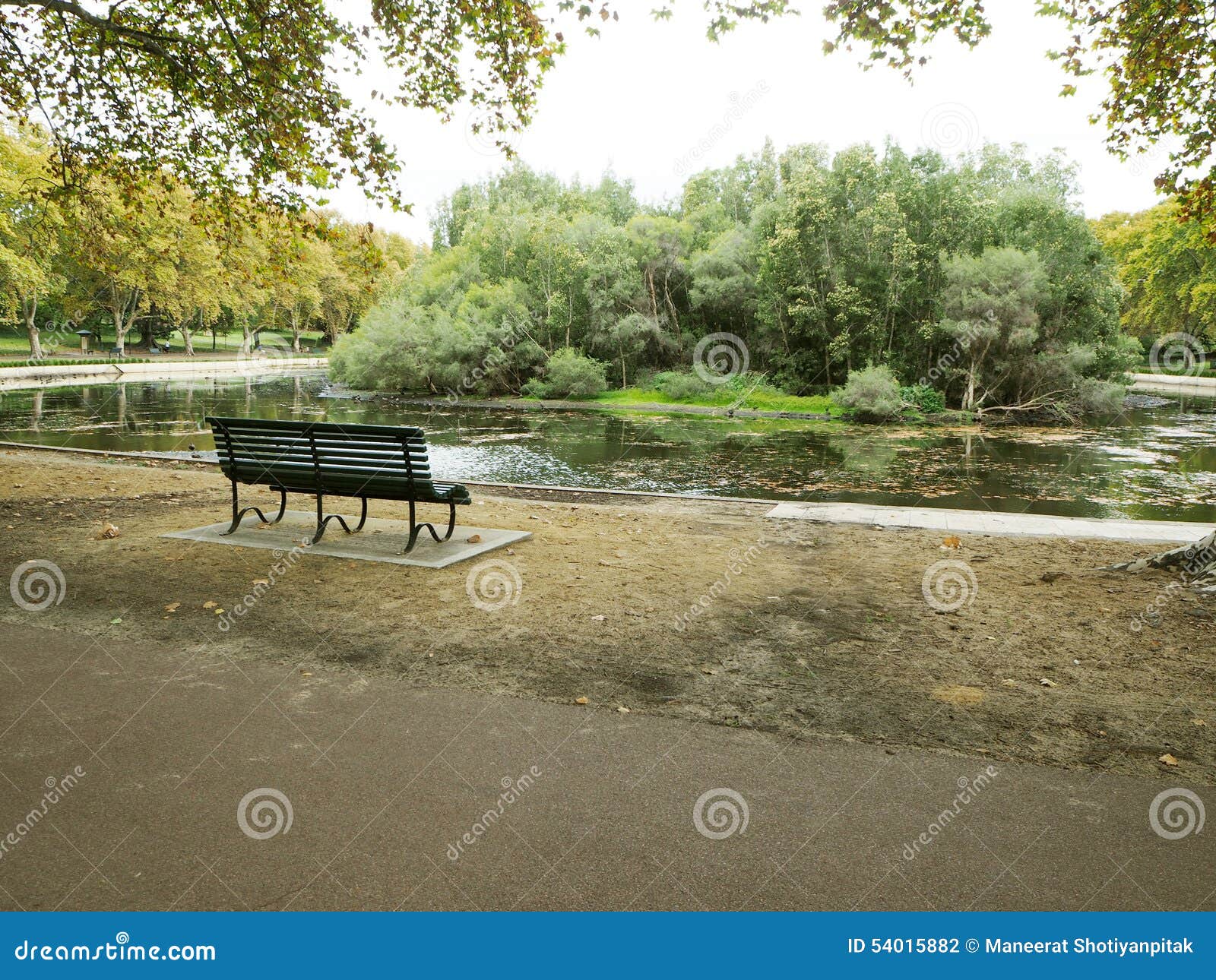 Single chair in the park. stock photo. Image of summer - 54015882