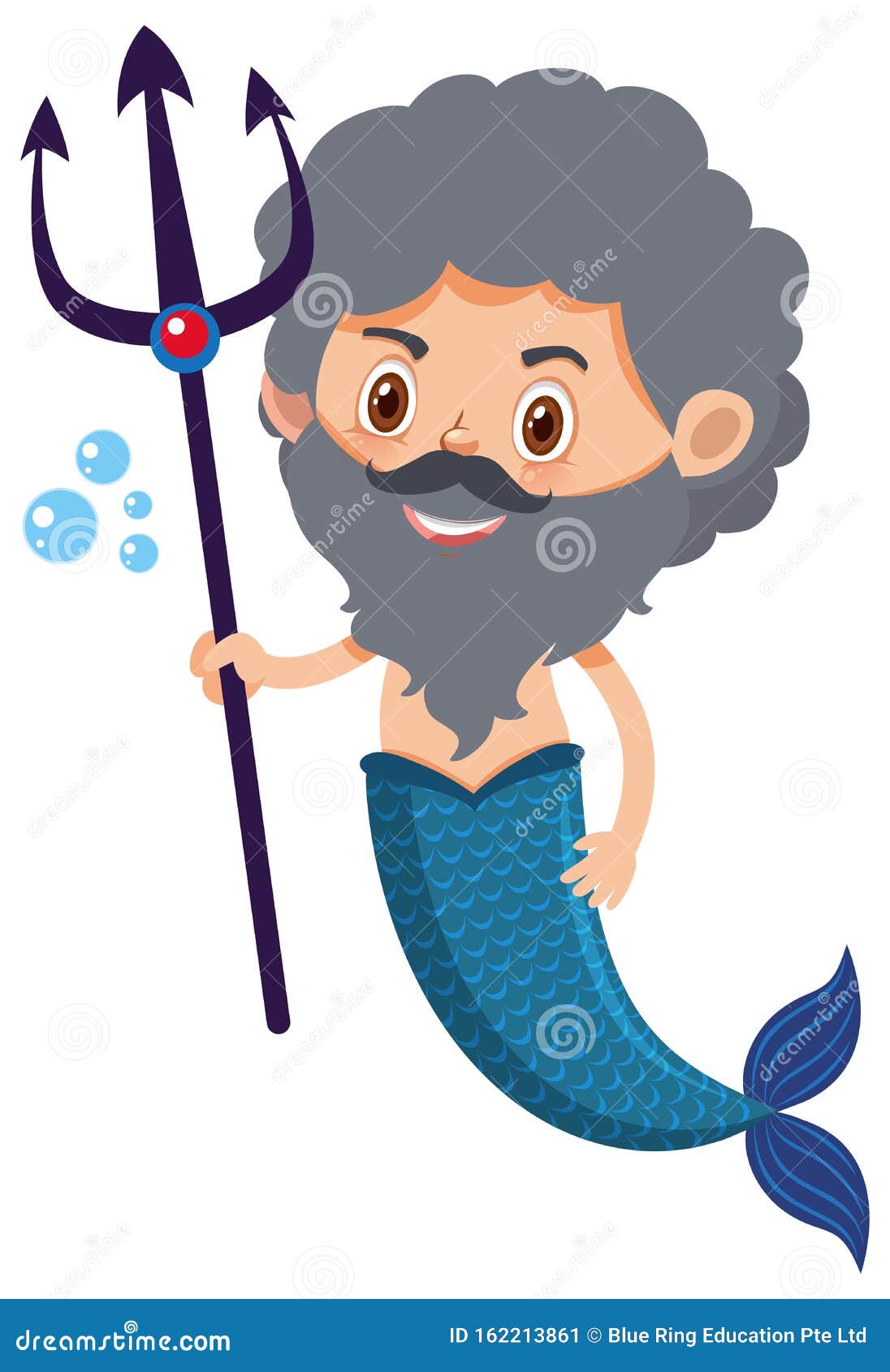 Fairytale Merman Graphic Illustration | CartoonDealer.com #240992905