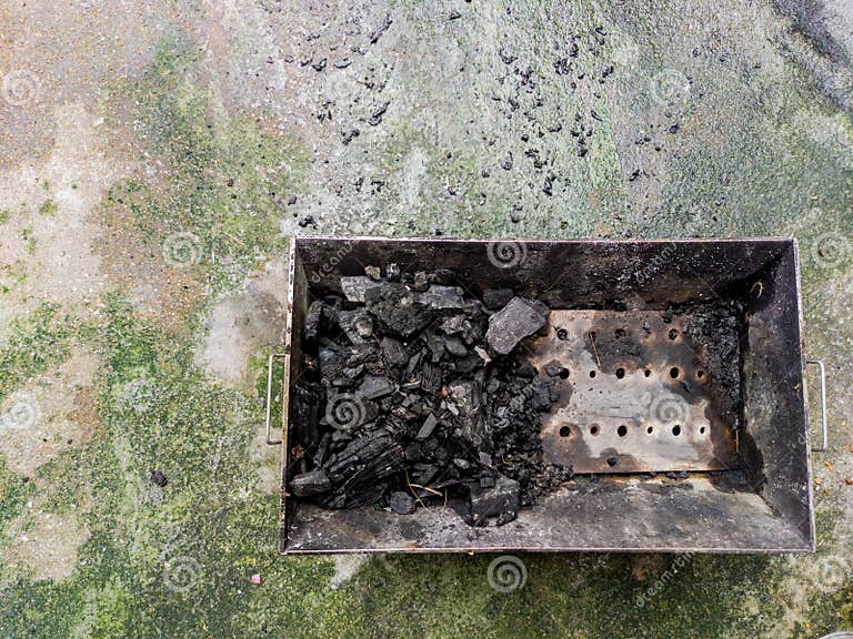 Single Charcoal Barbeque Grill Stock Image - Image of wood, memorial ...